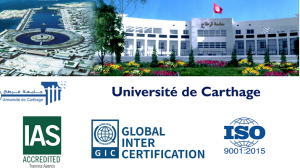 The University of Carthage has obtained the ISO 9001:2015 certification ...